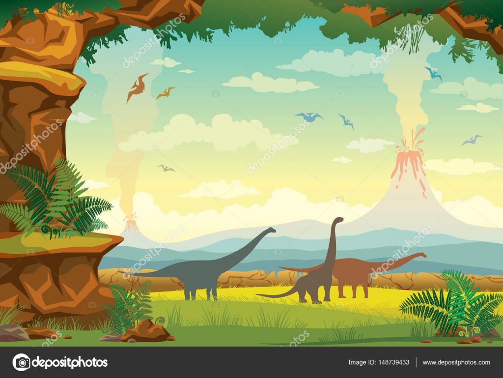 Dinosaur Landscape Background