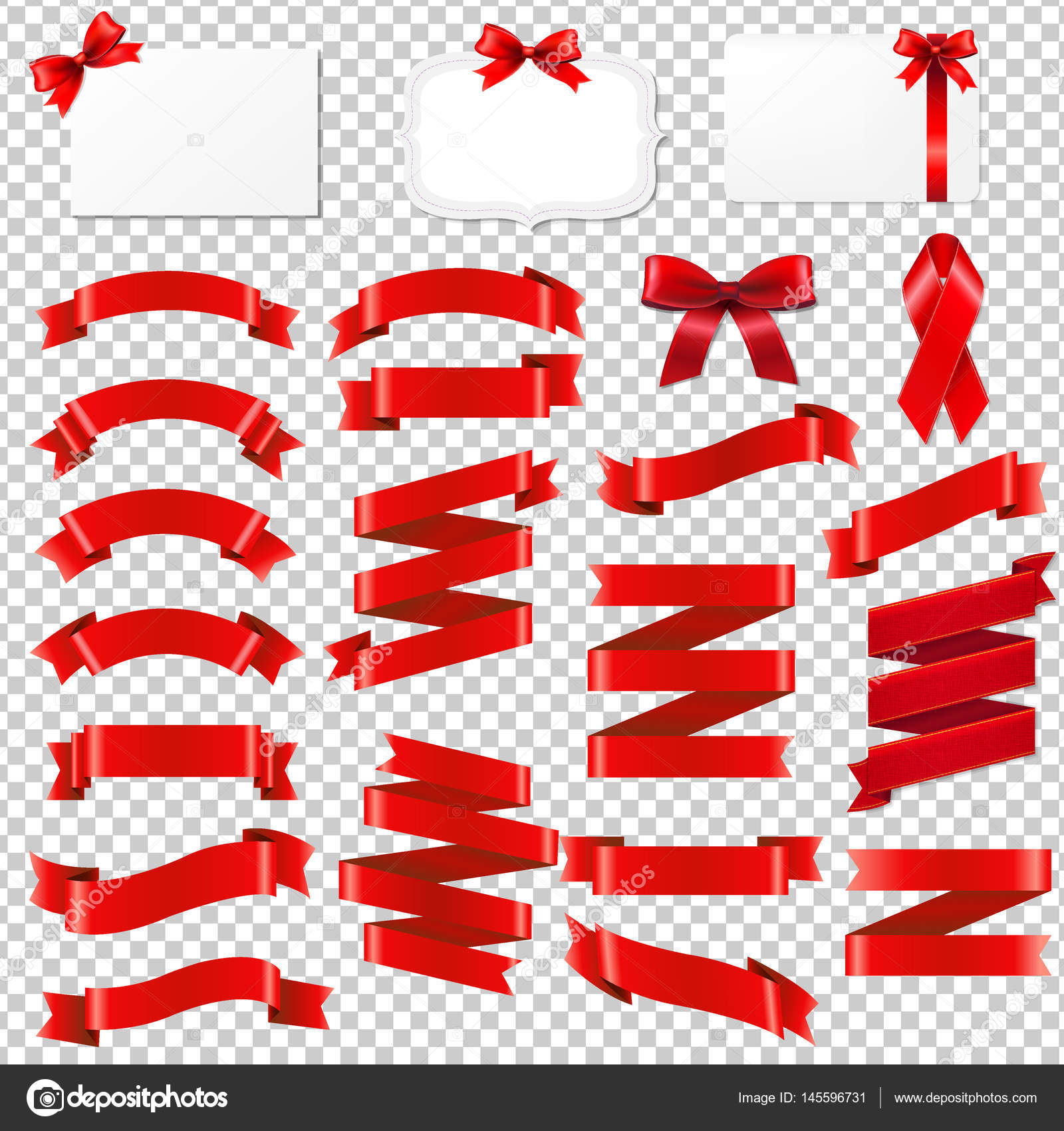 Red Ribbons Set Stock Vector Image by ©sammep #145596731