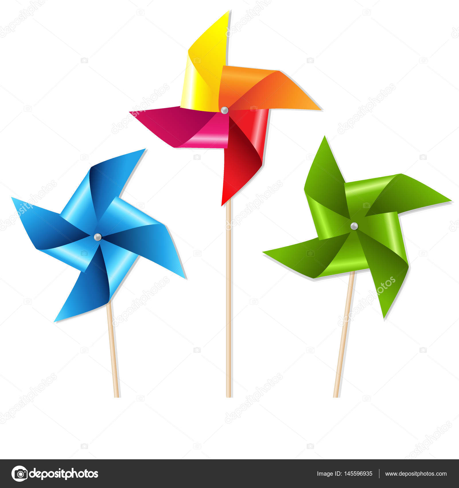 Colorful Pinwheels Illustration — Stock Vector © sammep #145596935
