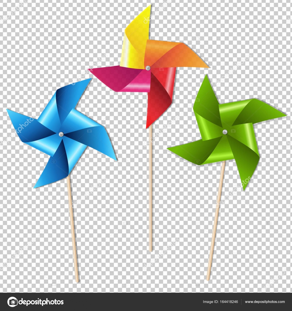 Colorful Pinwheels Gradient Mesh Stock Vector Image by ©sammep #164418246