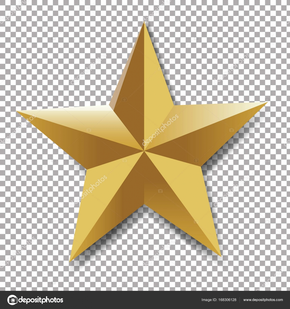 Golden Star with shadow Stock Vector by ©sammep 168306128