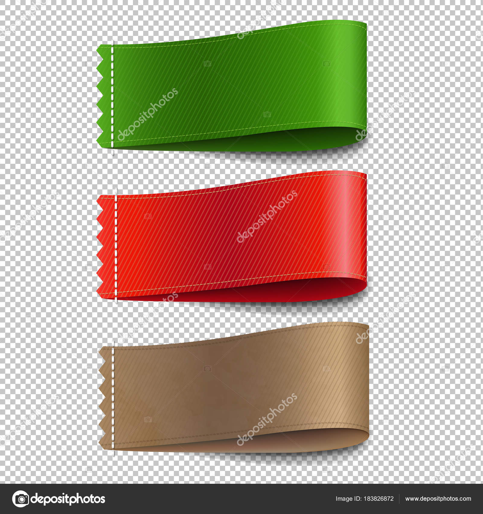 Colorful Labels Set Transparent Background Gradient Mesh Vector ...