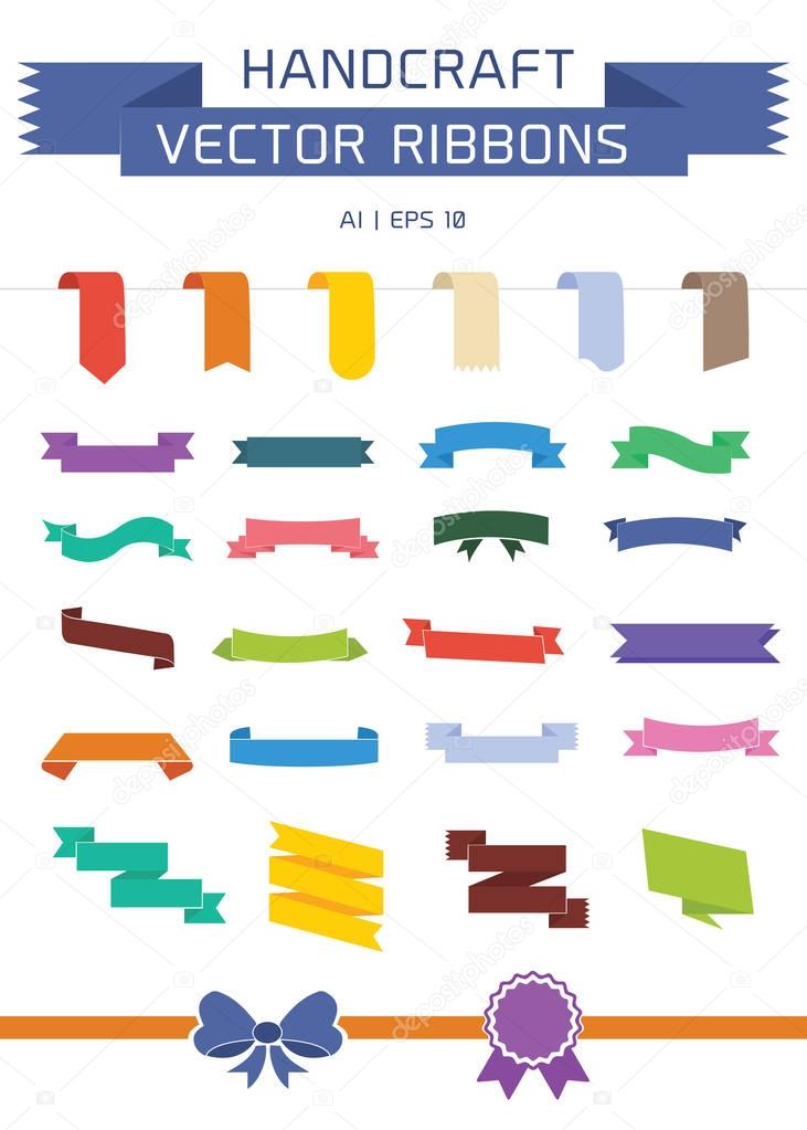 Handcraft Vector Ribbons Stock Vector Image by ©karlos1991 #128795238