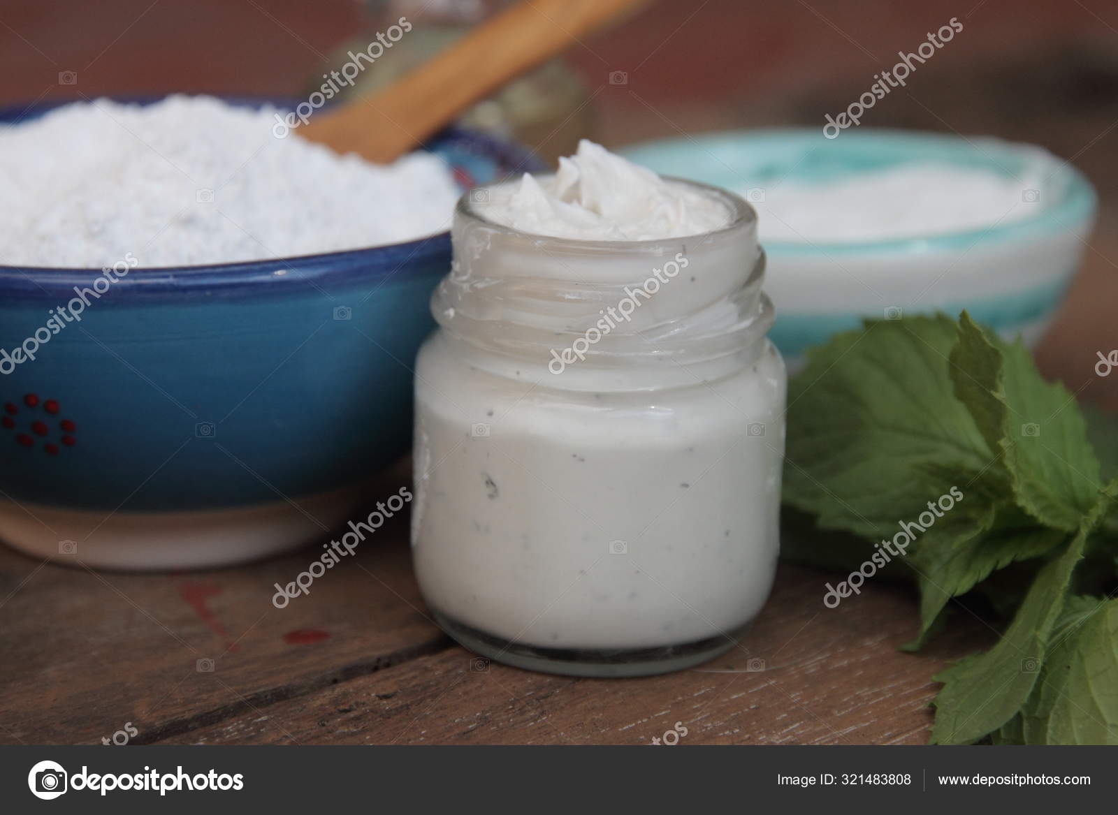 Natural Organic Products Homemade Toothpaste Preparation Stock Photo by ...