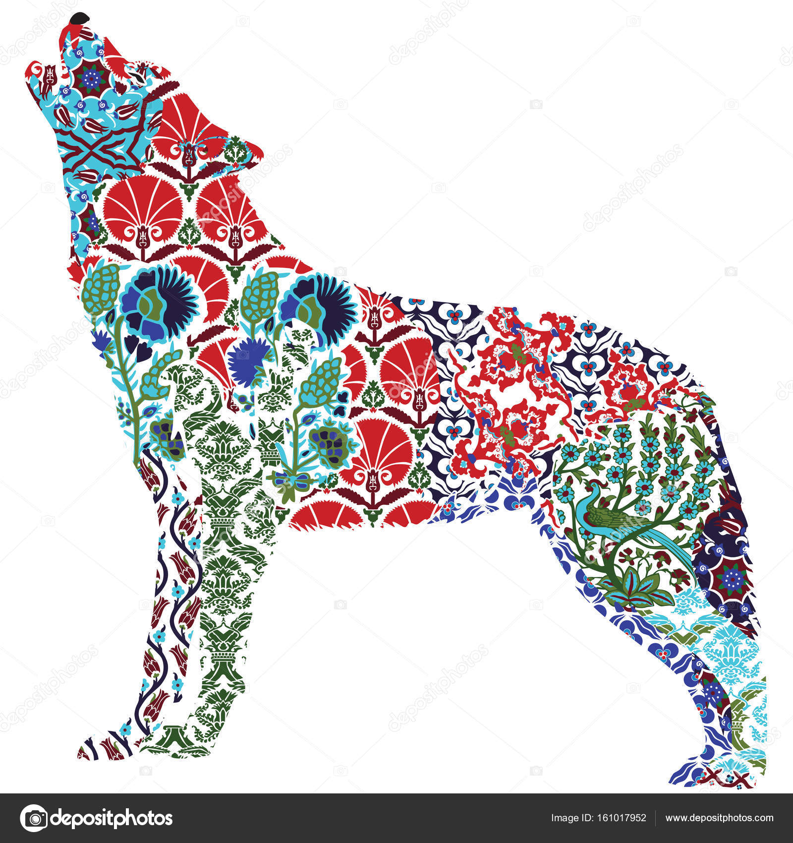 Wolf ornate pattern Stock Vector Image by ©roman4 #161017952