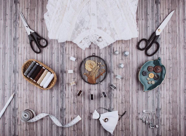 colorful Background with sewing tools — Stock Photo © christina_pauchi ...