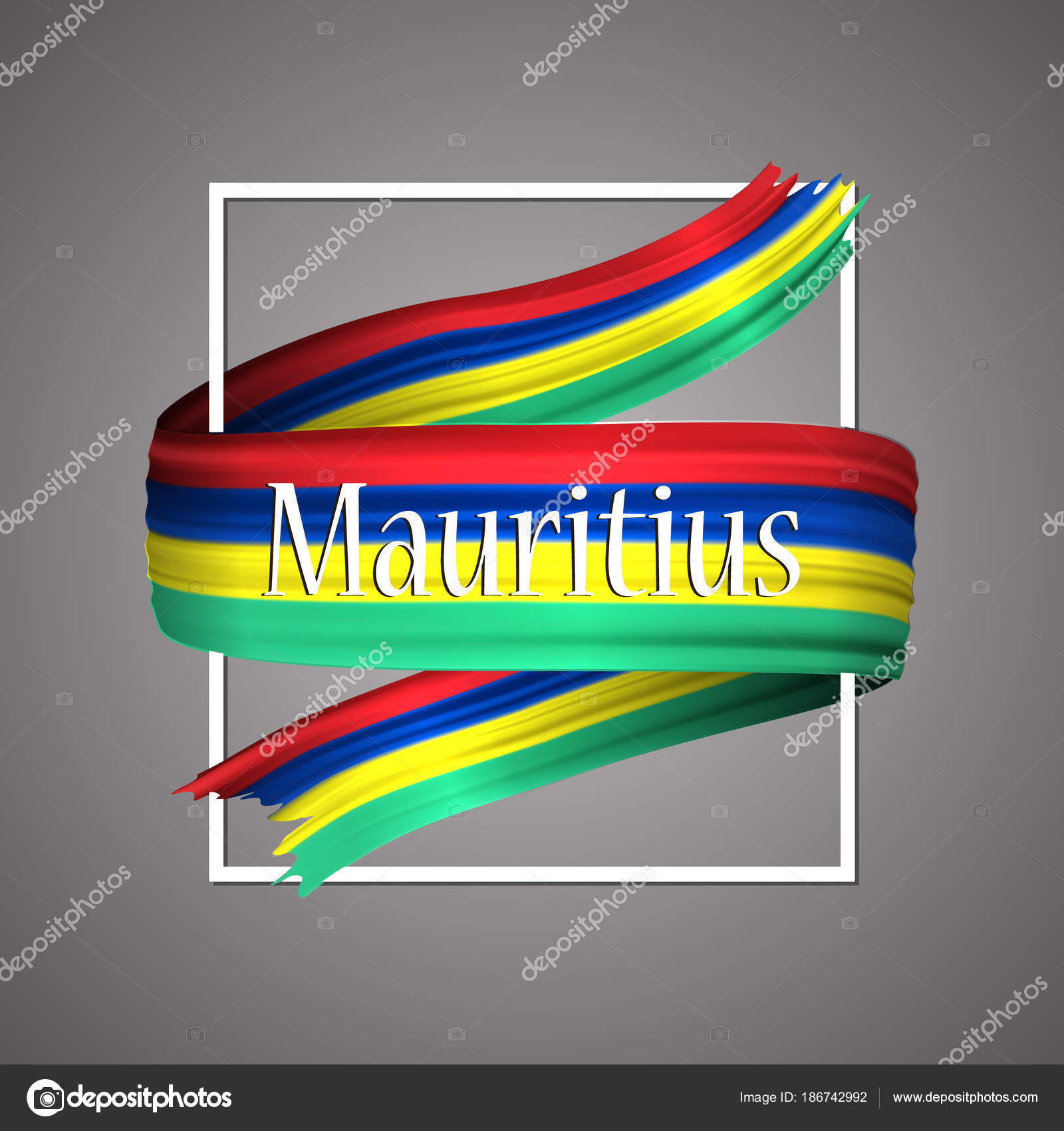 Mauritius flag. Official national colors. Mauritiusie 3d realistic ...