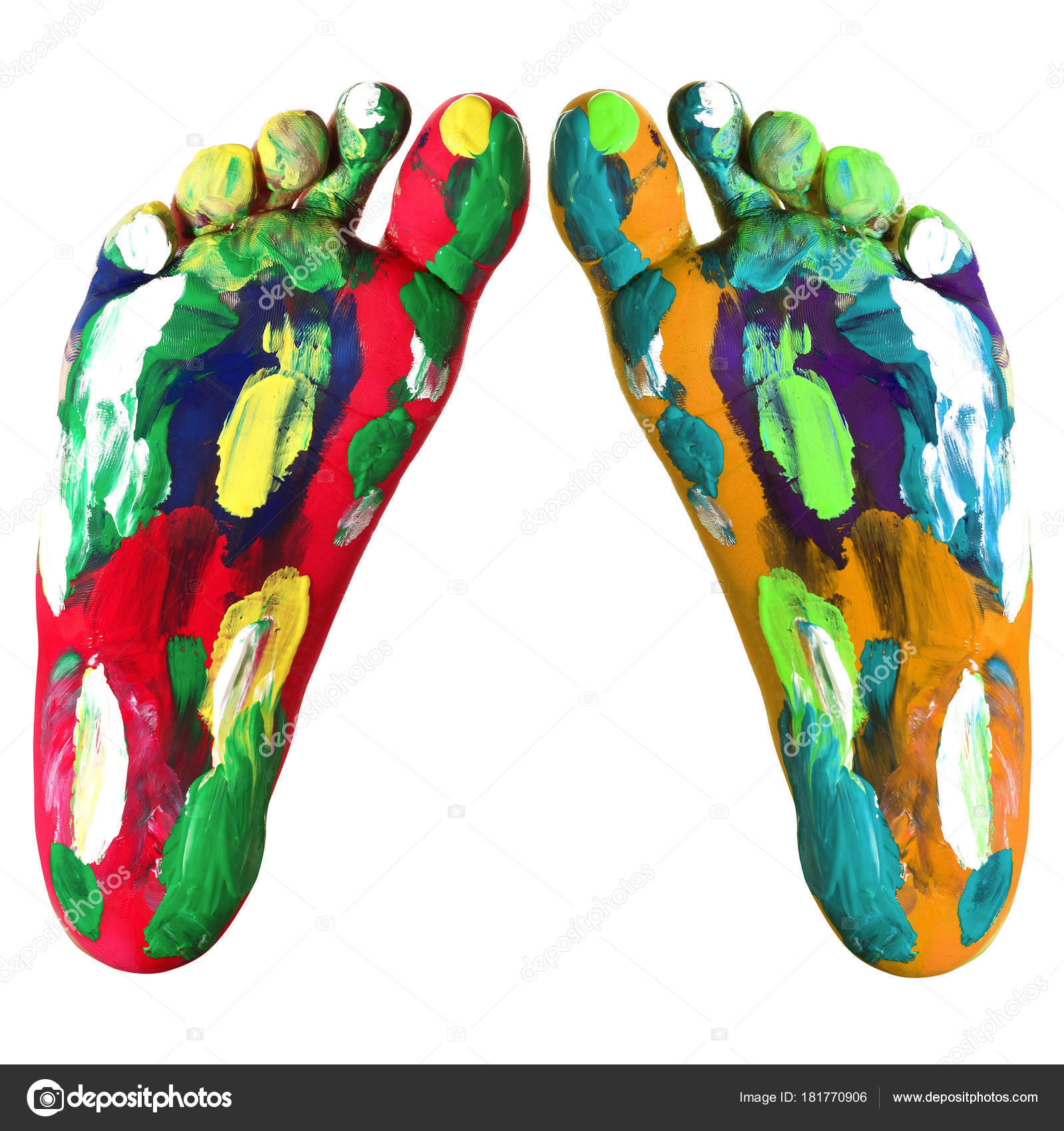 Isolated colored feet in white background Stock Photo by ©Photobeps ...