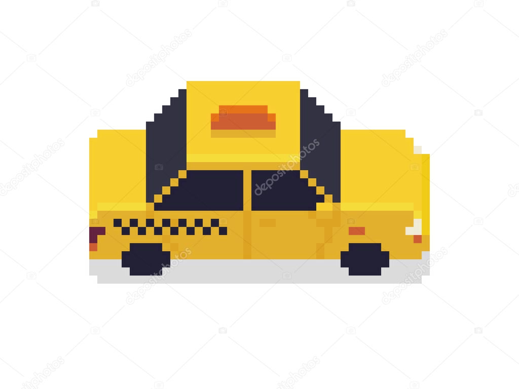 Pixel Art Taxi Vector de stock por ©chuckchee 145988181