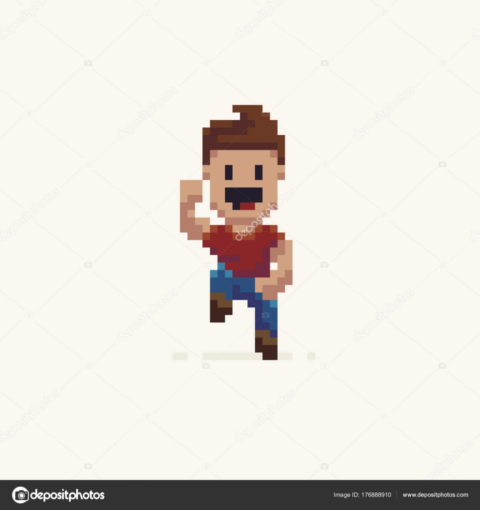 Personaje Pixel Art Vector de stock por ©chuckchee 176888910
