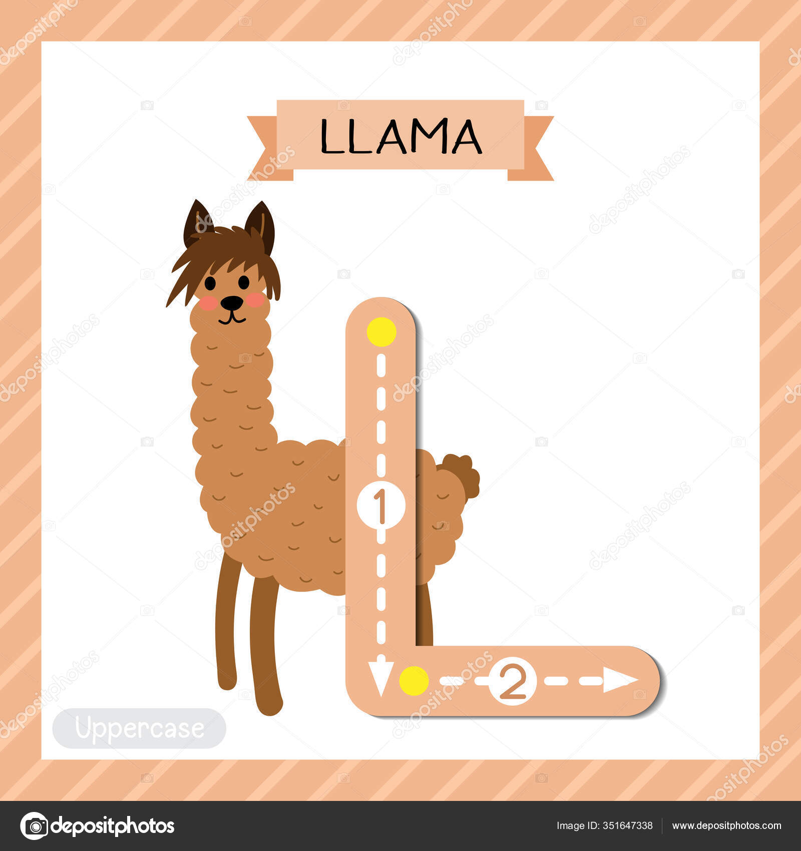 Letter Uppercase Cute Children Colorful Zoo Animals Abc Alphabet ...