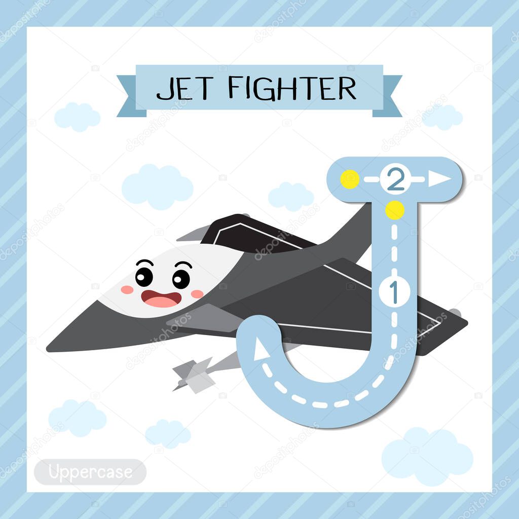 Letra J mayúsculas lindos niños transporte colorido ABC alfabeto ...