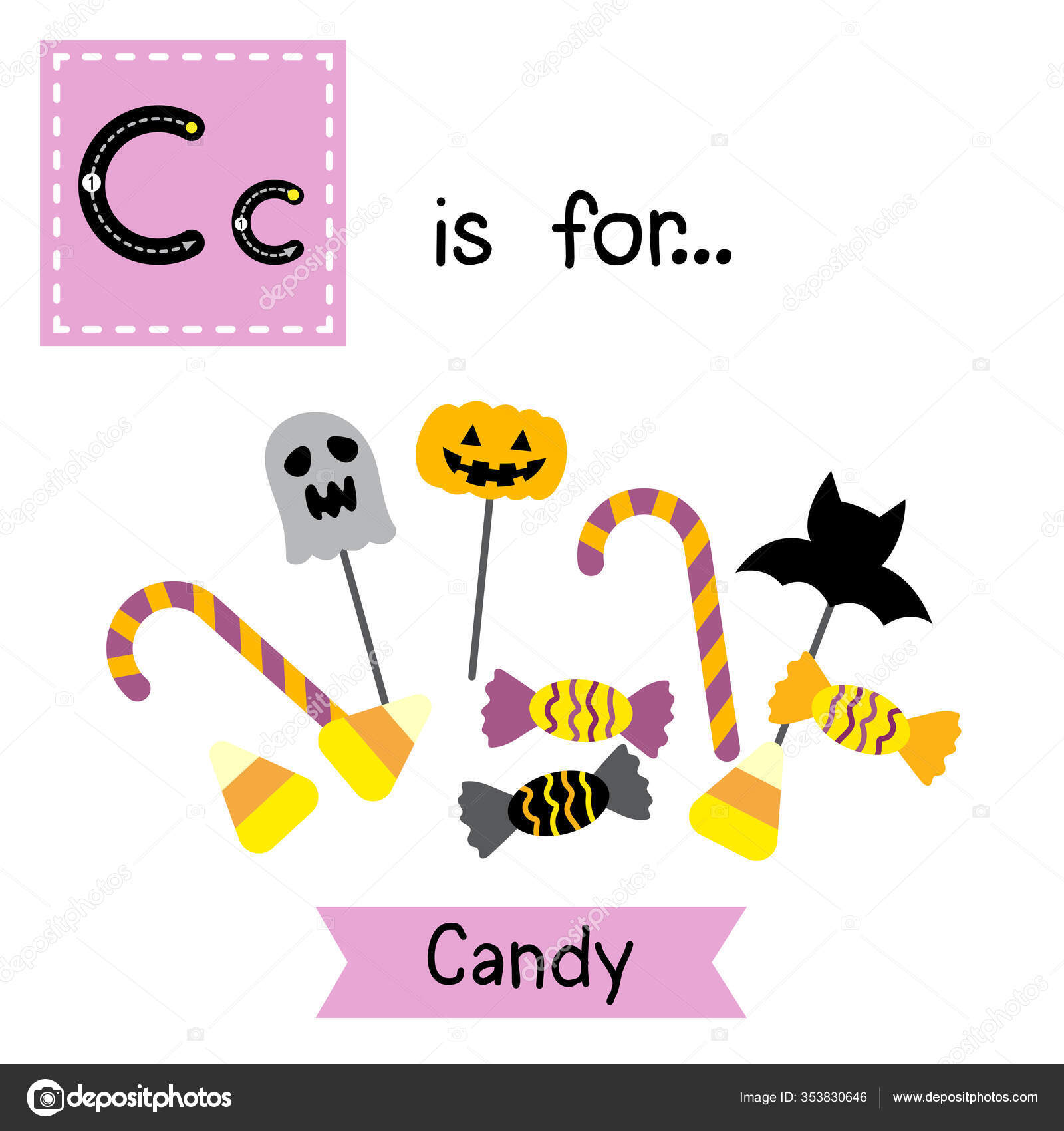 Симпатичные Дети Abc Habet Буквенный Tracking Flashcard Candy Kids ...