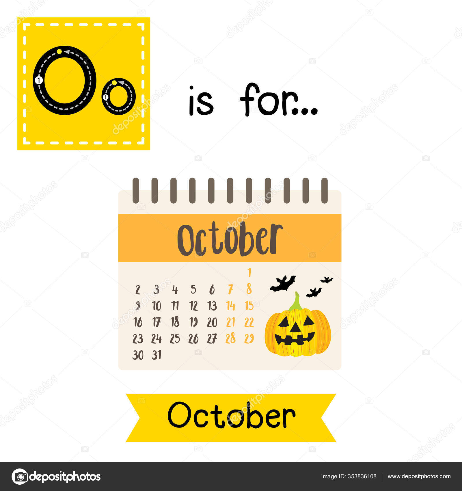 Lindos Niños Abc Alfabeto Carta Seguimiento Flashcard Del Mes Octubre ...