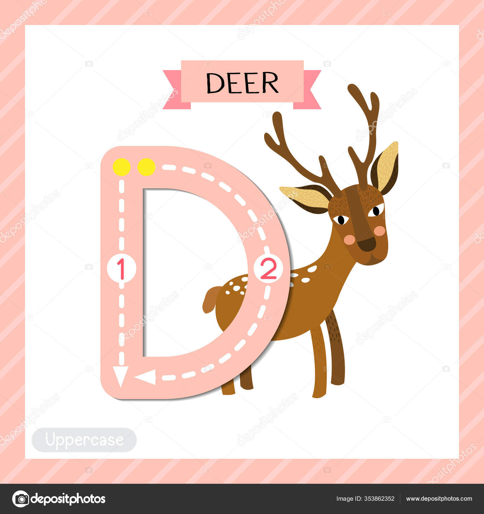 Letter Uppercase Cute Children Colorful Zoo Animals Abc Alphabet ...