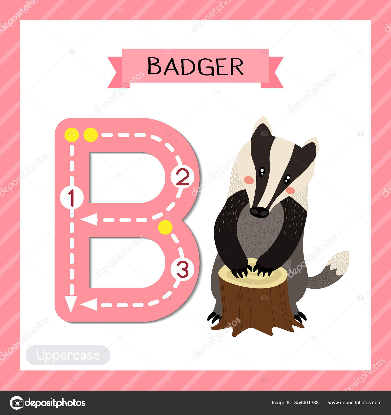 Letter Uppercase Cute Children Colorful Zoo Animals Abc Alphabet ...