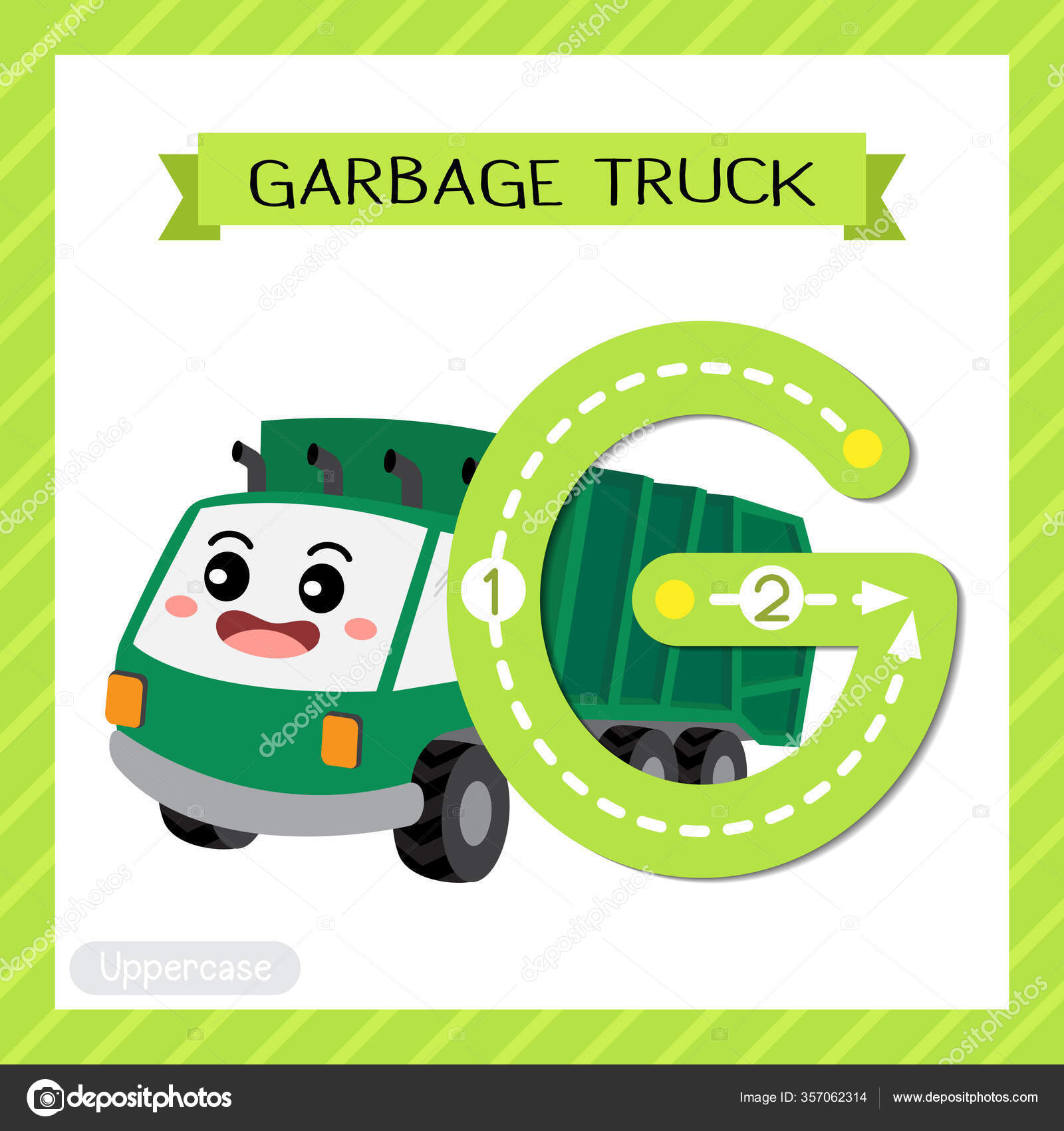 Letter Uppercase Cute Children Colorful Transportations Abc Alphabet ...