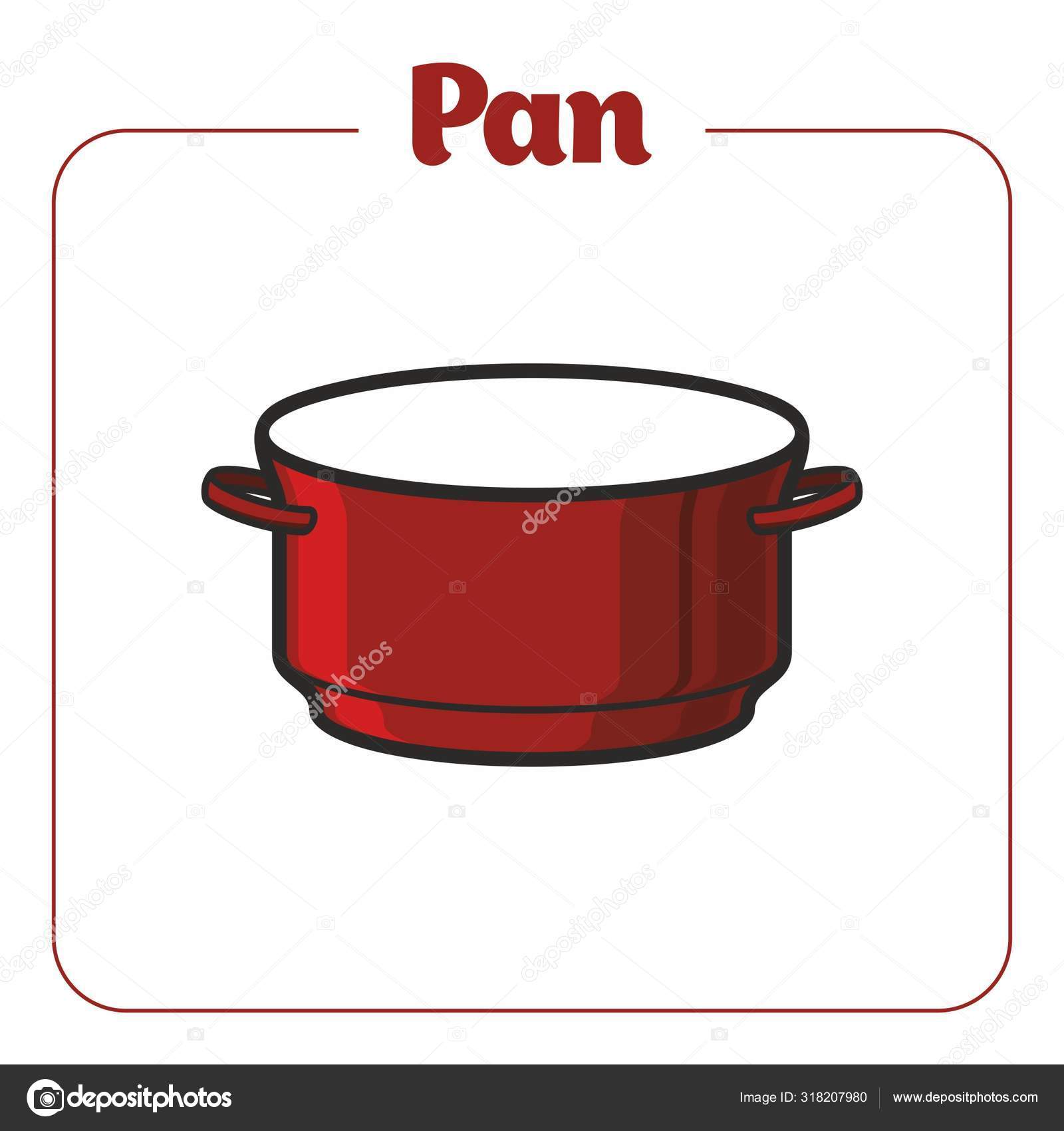 Pan Red Color Icon Stock Vector by ©IgorPolivka 318207980