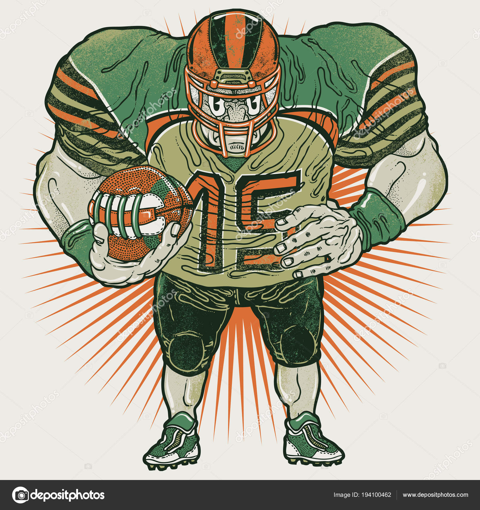 Simple Football Player Vector Art