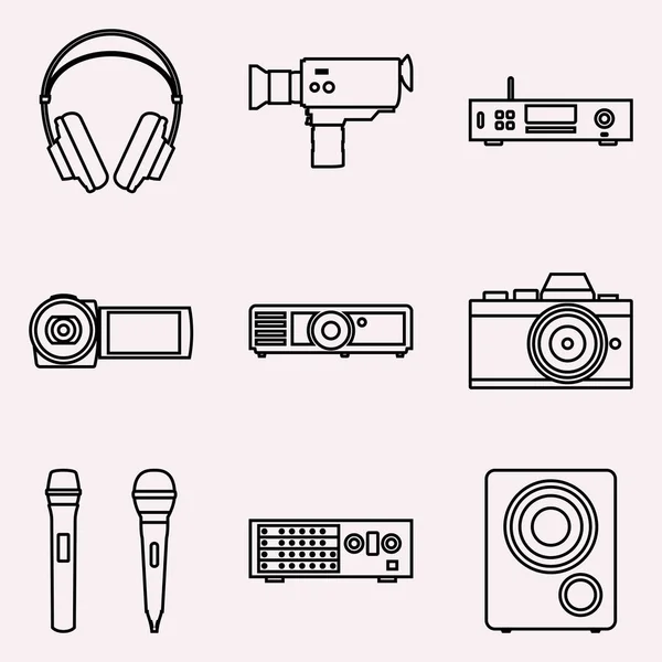 361 Audio visual icons Vector Images, Audio visual icons Illustrations ...