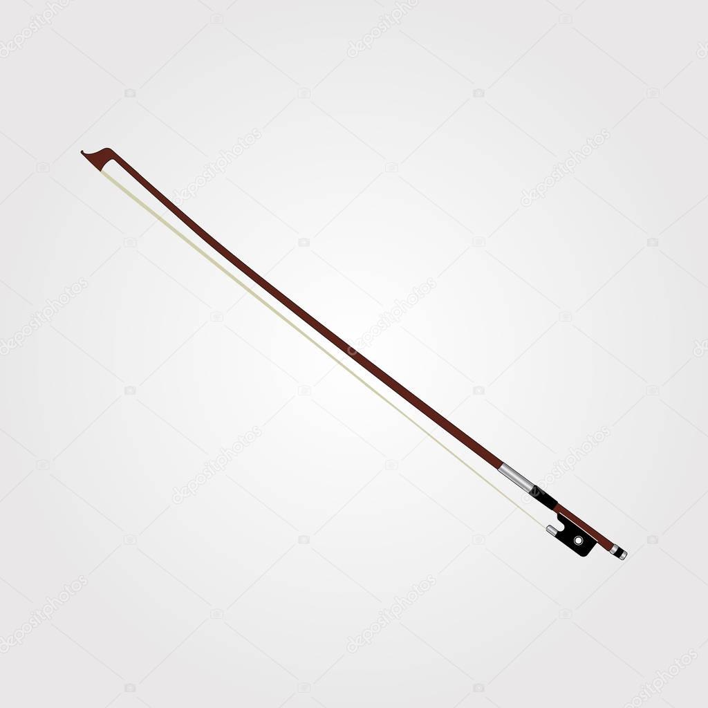 Arcos de violín musical sobre fondo blanco. Elementos para el diseño ...