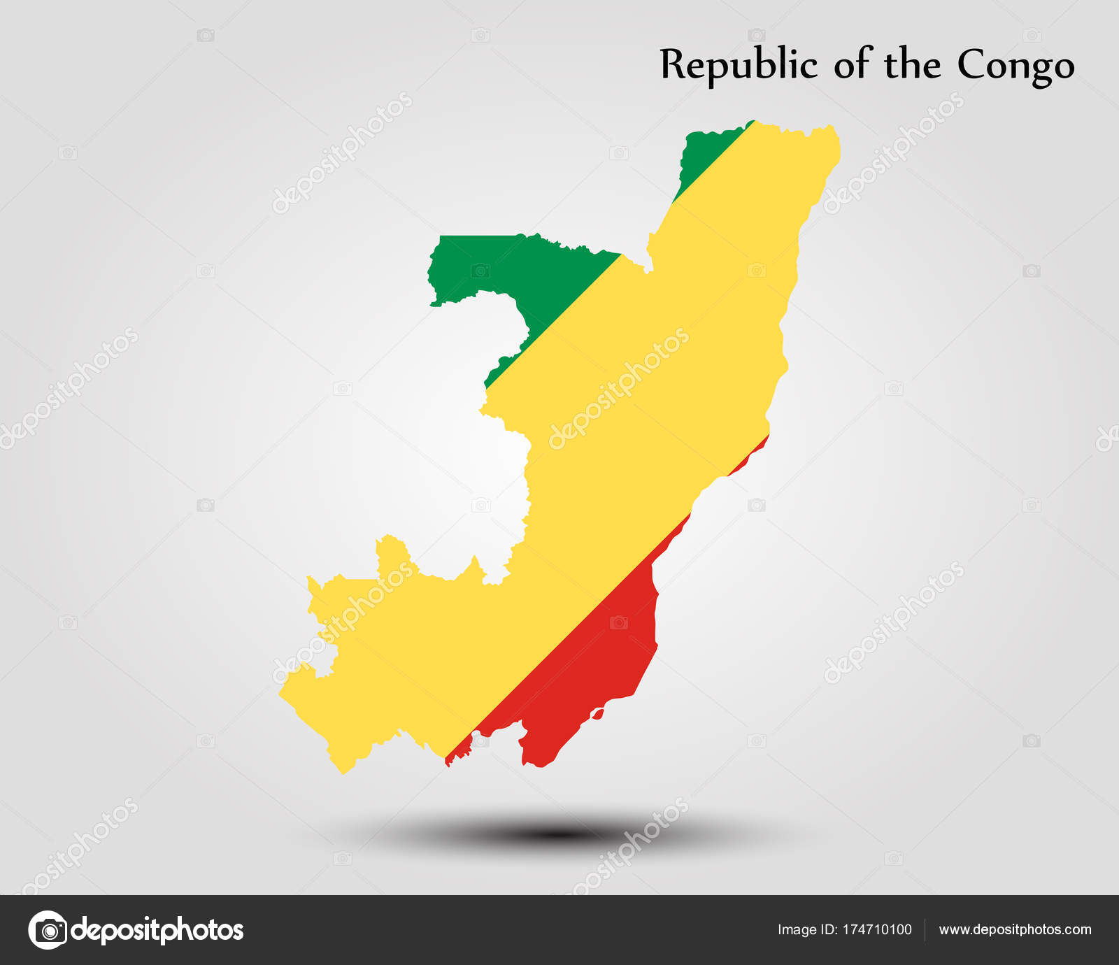 Map of Congo Stock Vector by ©Uglegorets 174710100