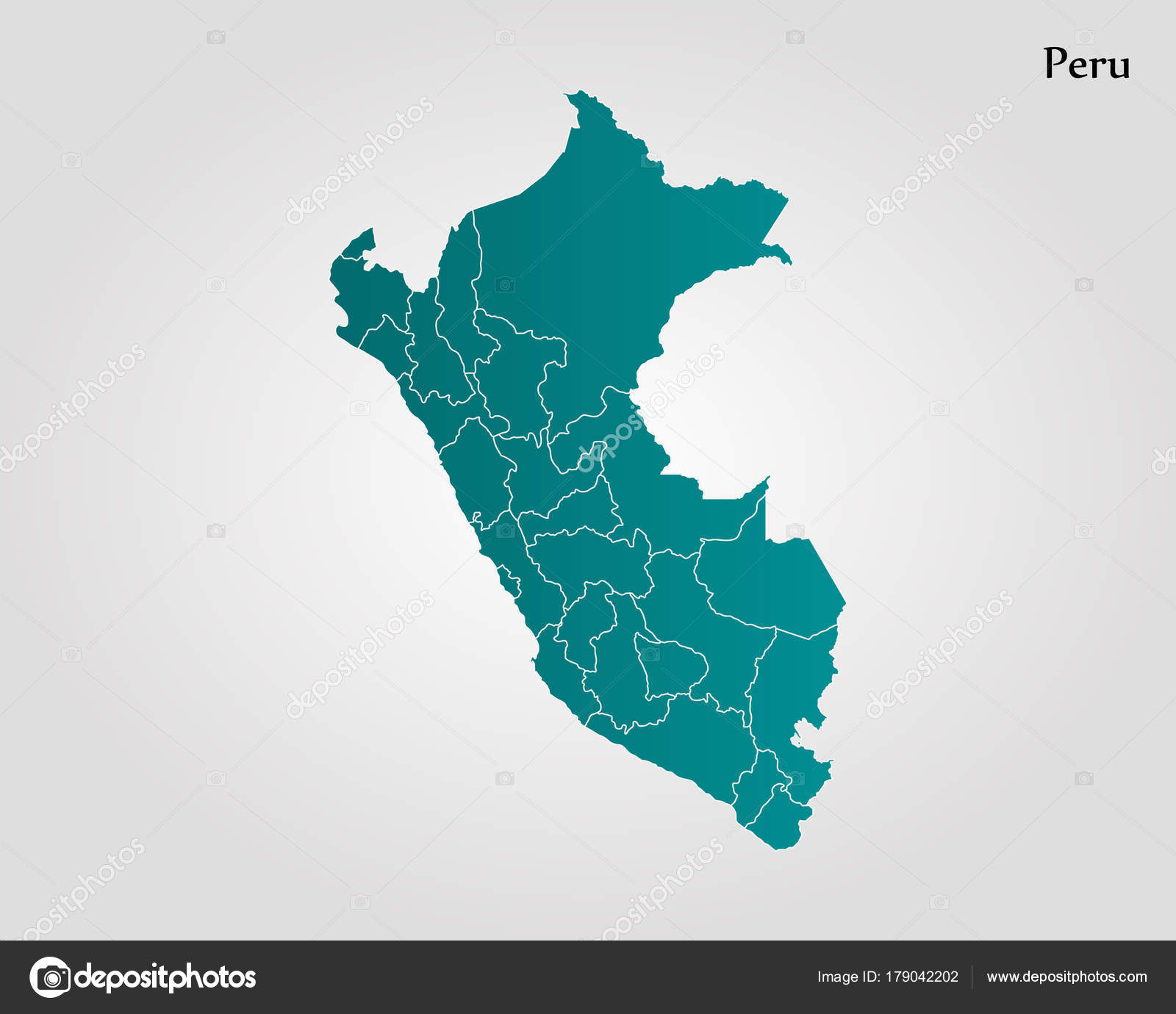 El mapa de Perú Vector de stock #179042202 de ©Uglegorets