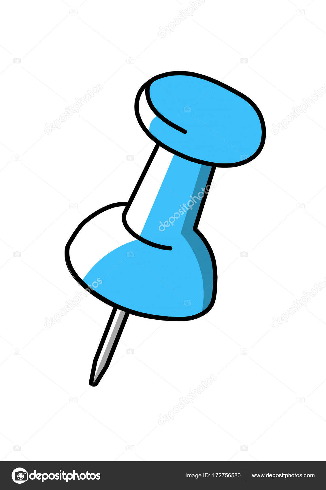 Icono de Pin azul Ilustración — Foto de stock #172756580 © alberto_blu