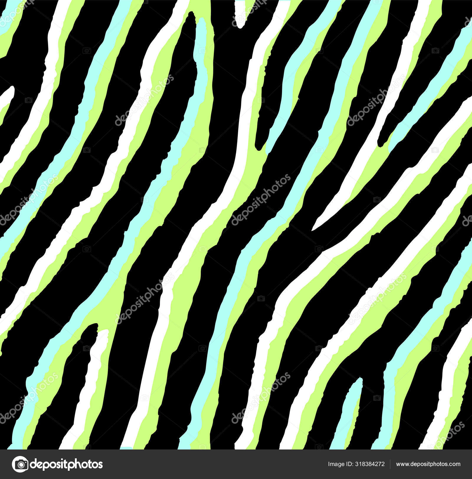 Lime Green Zebra Print Wallpaper