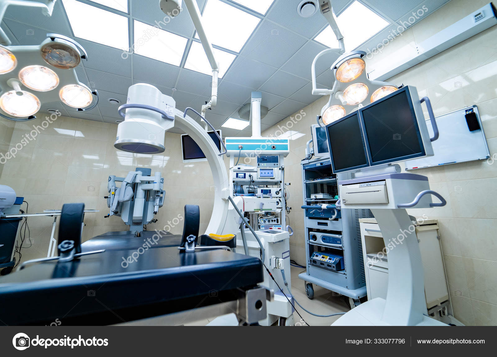 Medical devices, Interior hospital design concept. Interior of ...