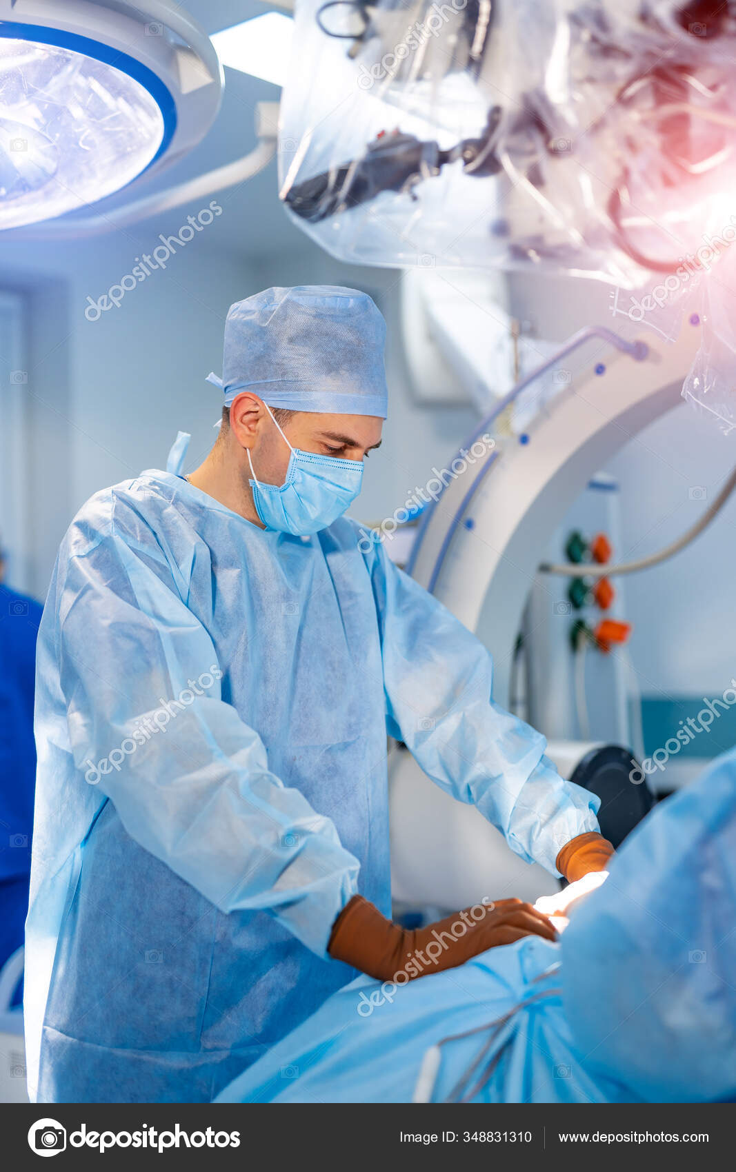 Surgery Medical Team Performing Operation Hospital Operating Theater ...