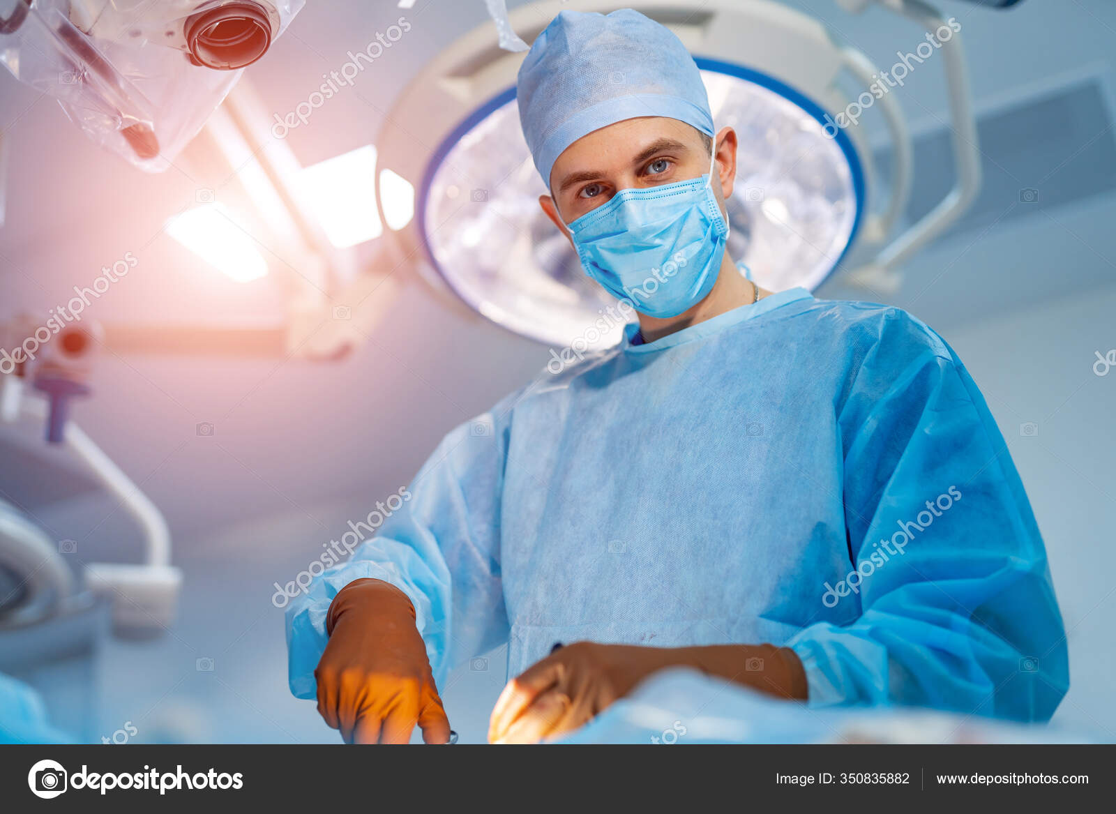 Process Surgery Operation Using Medical Equipment Surgeon Operating ...