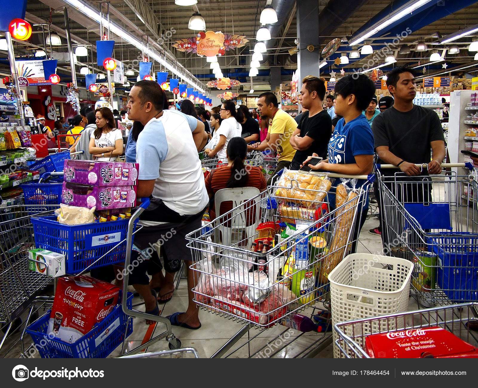People In Line At Store