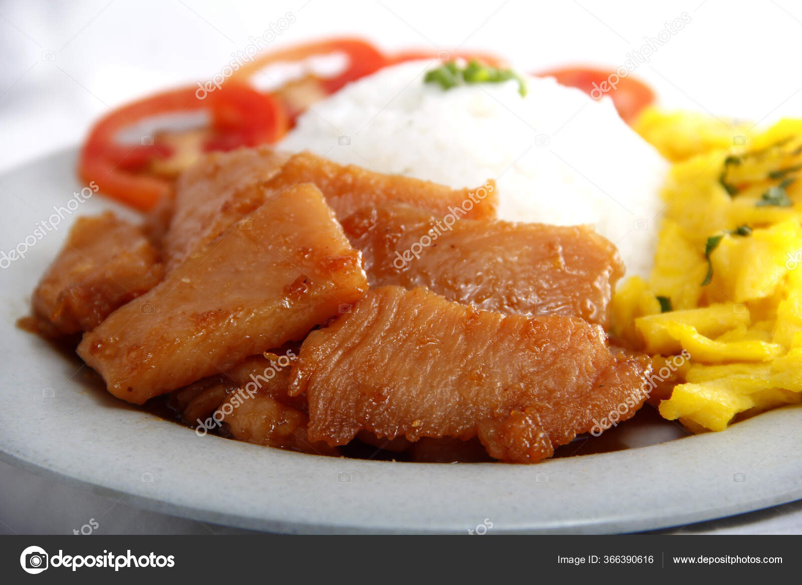 Photo Freshly Cooked Filipino Food Called Chicken Tocino Cured Chicken ...