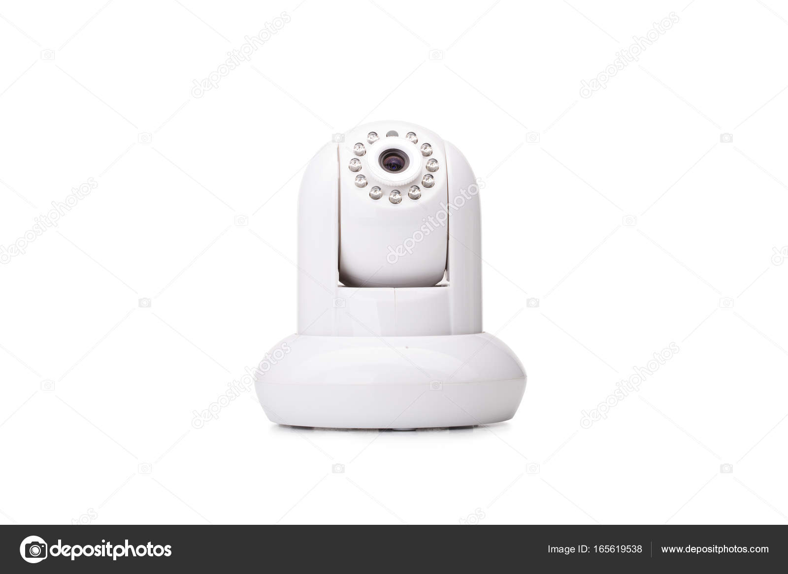 New modern rounded USB web camera isolated on a white background. A ...