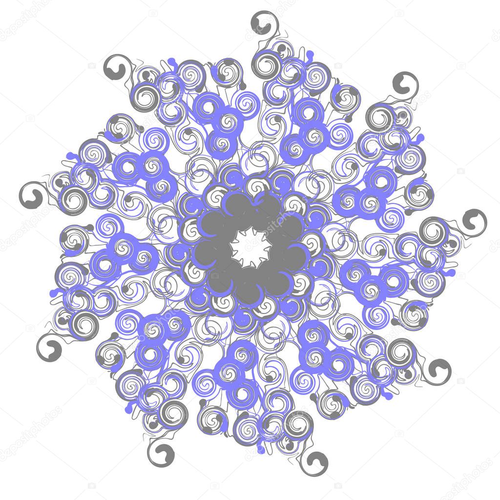 Mandala con giros. Patr n circular. Ilustraci n vectorial. 2024