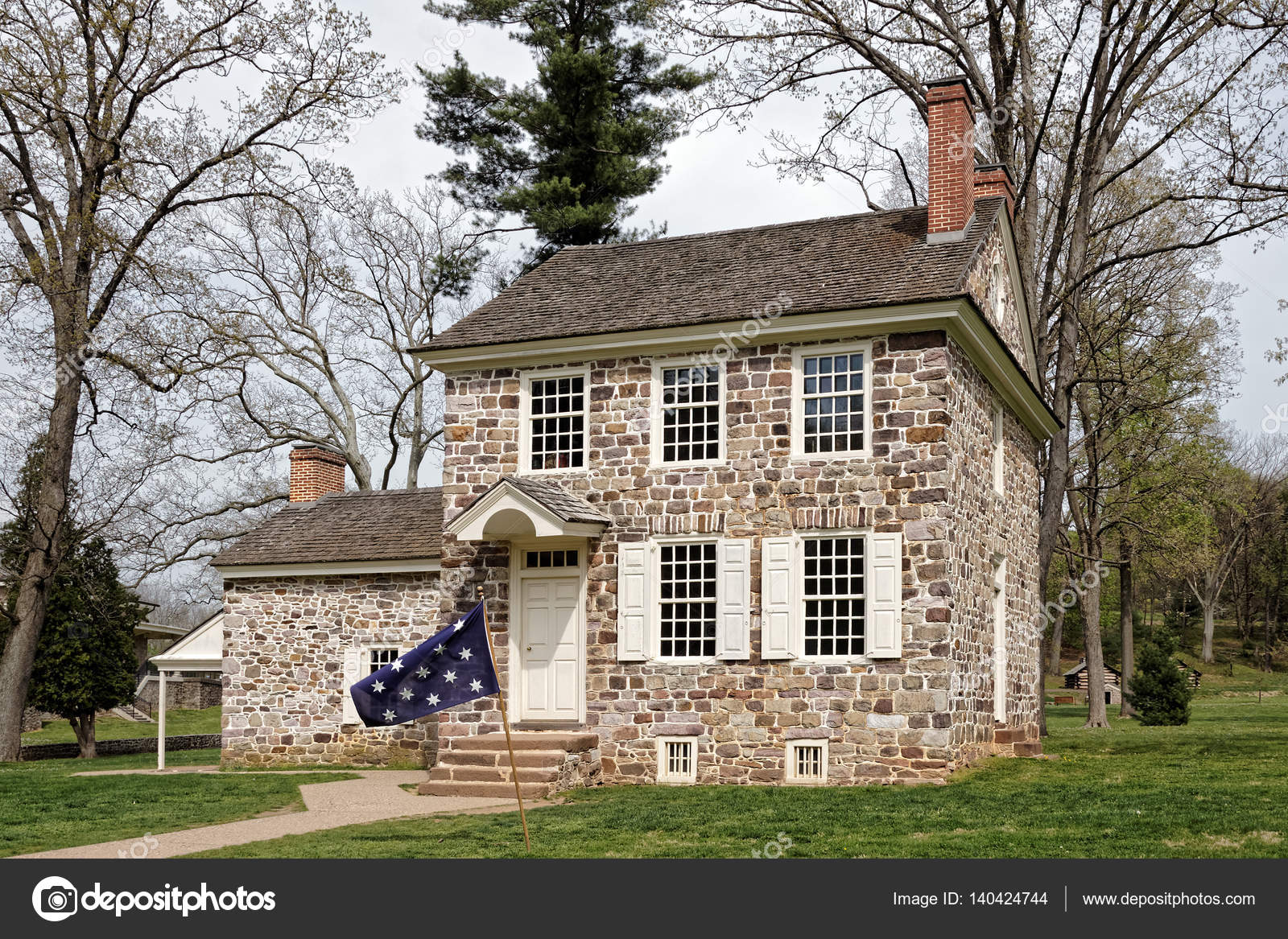 George Washington's Headquarters at Valley Forge Stock Photo by ...