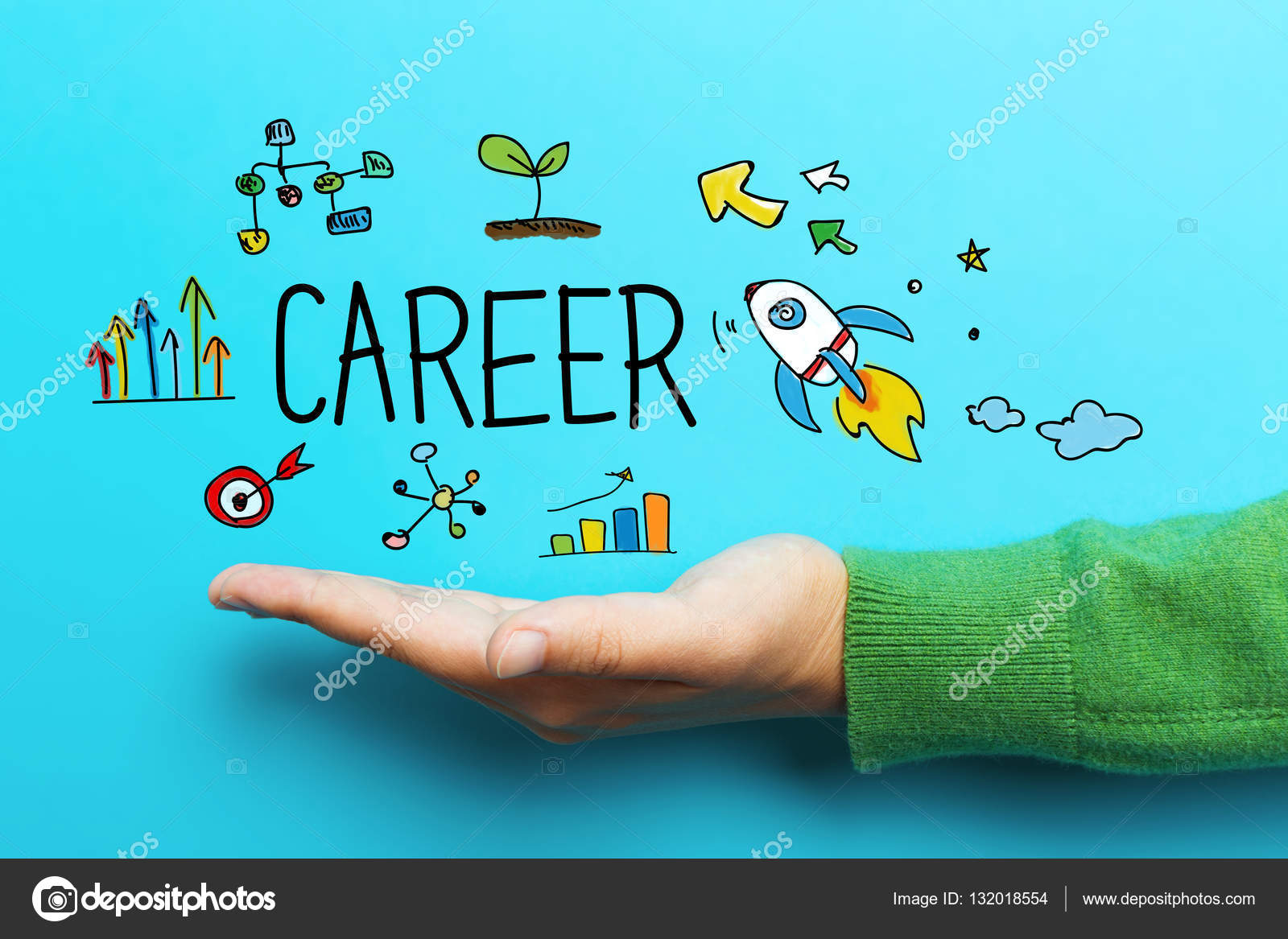 Career concept with hand — Stock Photo © Melpomene #132018554