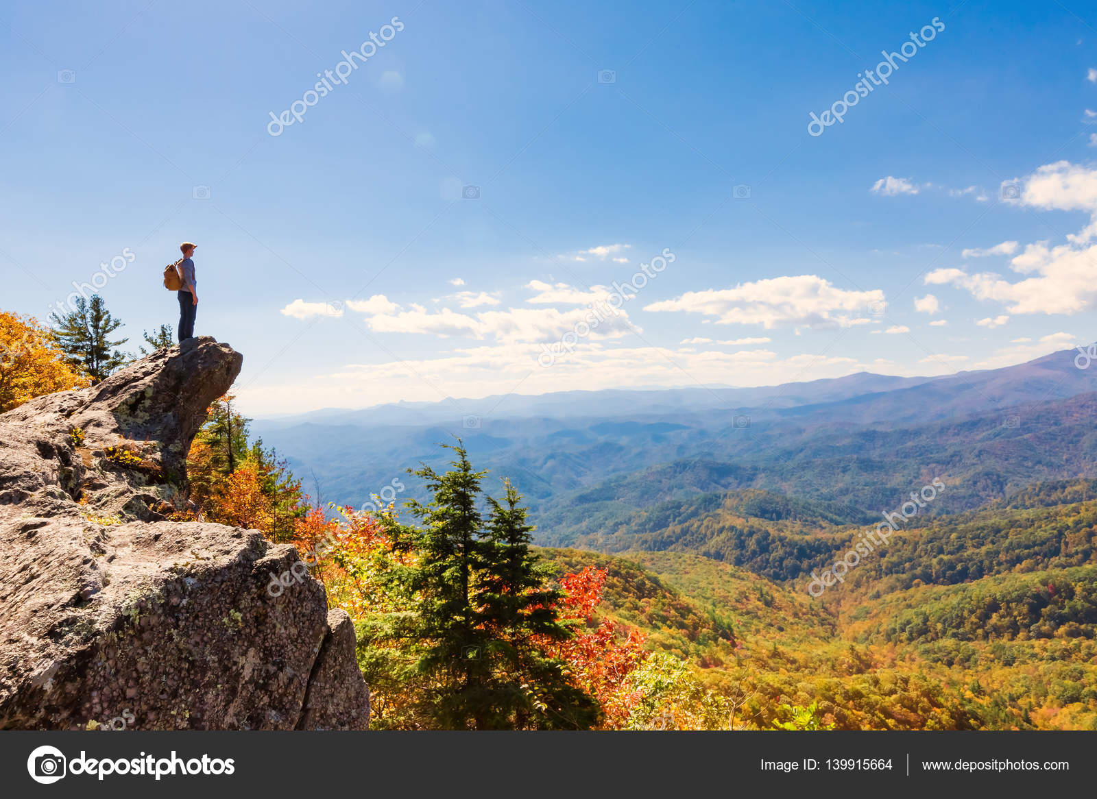 Man walking on the edge of a cliff Stock Photo by ©Melpomene 139915664