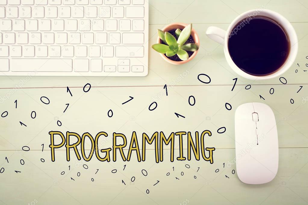 Concepto de programaci n con estaci n de trabajo 2024