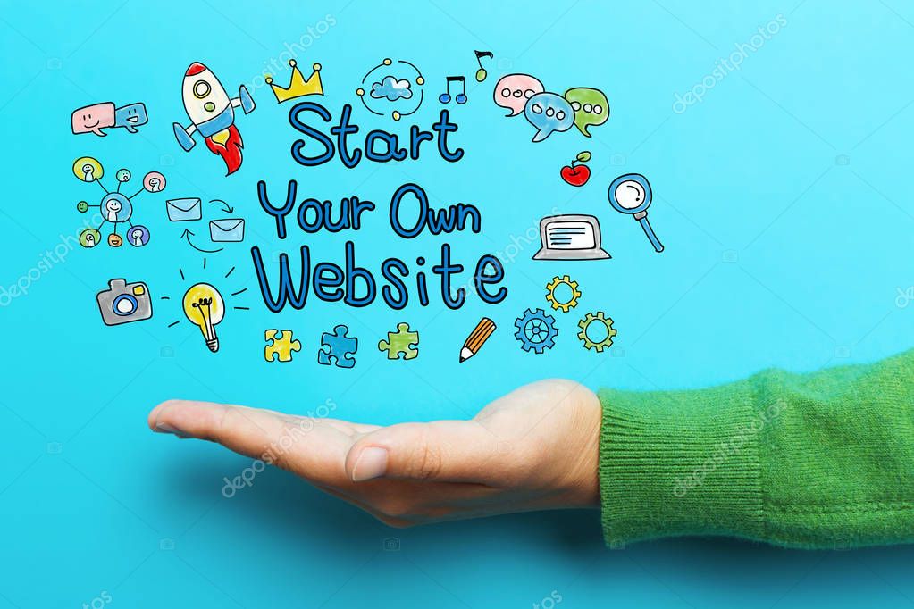 Comience su propio concepto de sitio web con la mano 2024