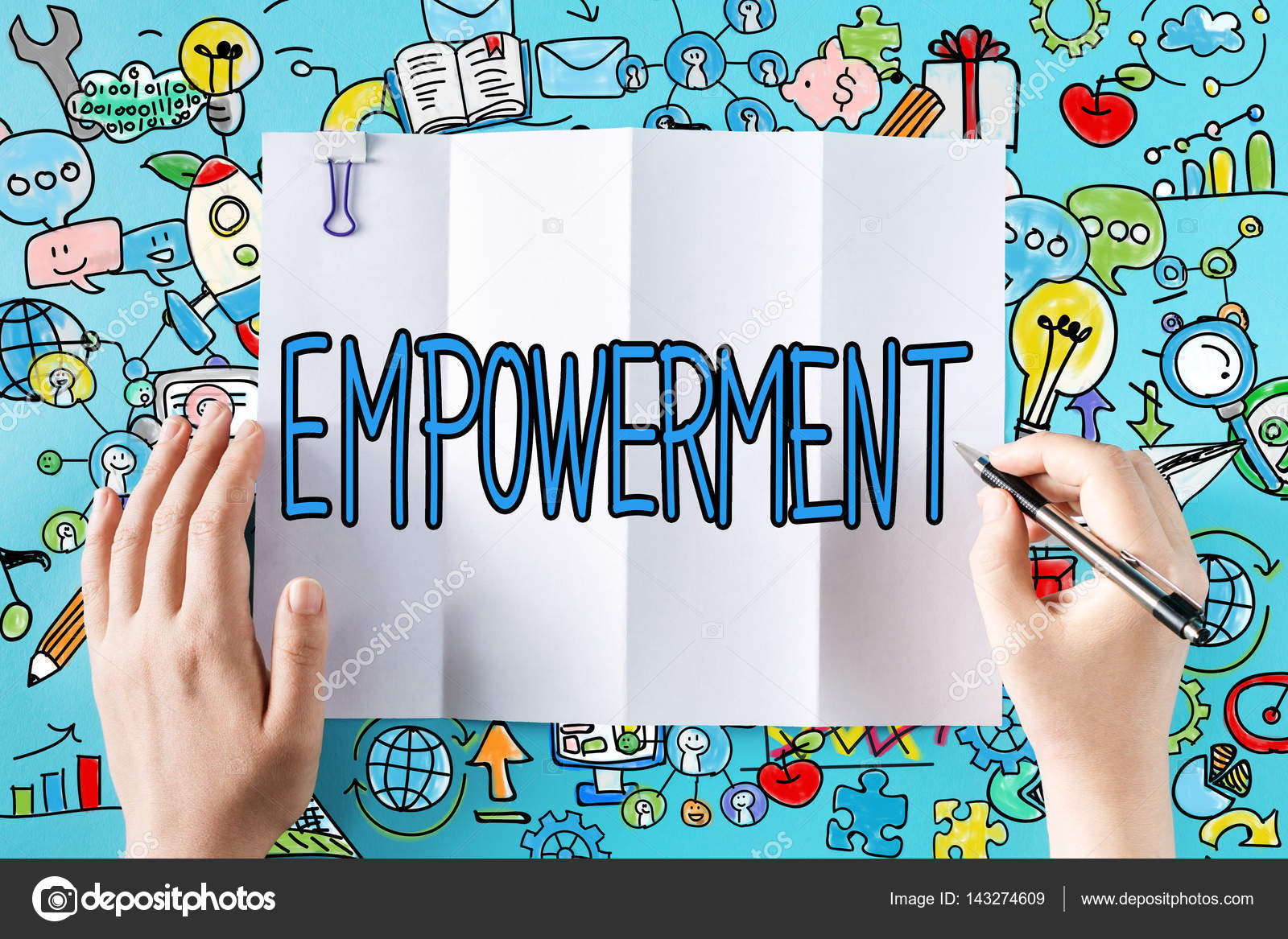 Empowerment text with hands — Stock Photo © Melpomene #143274609