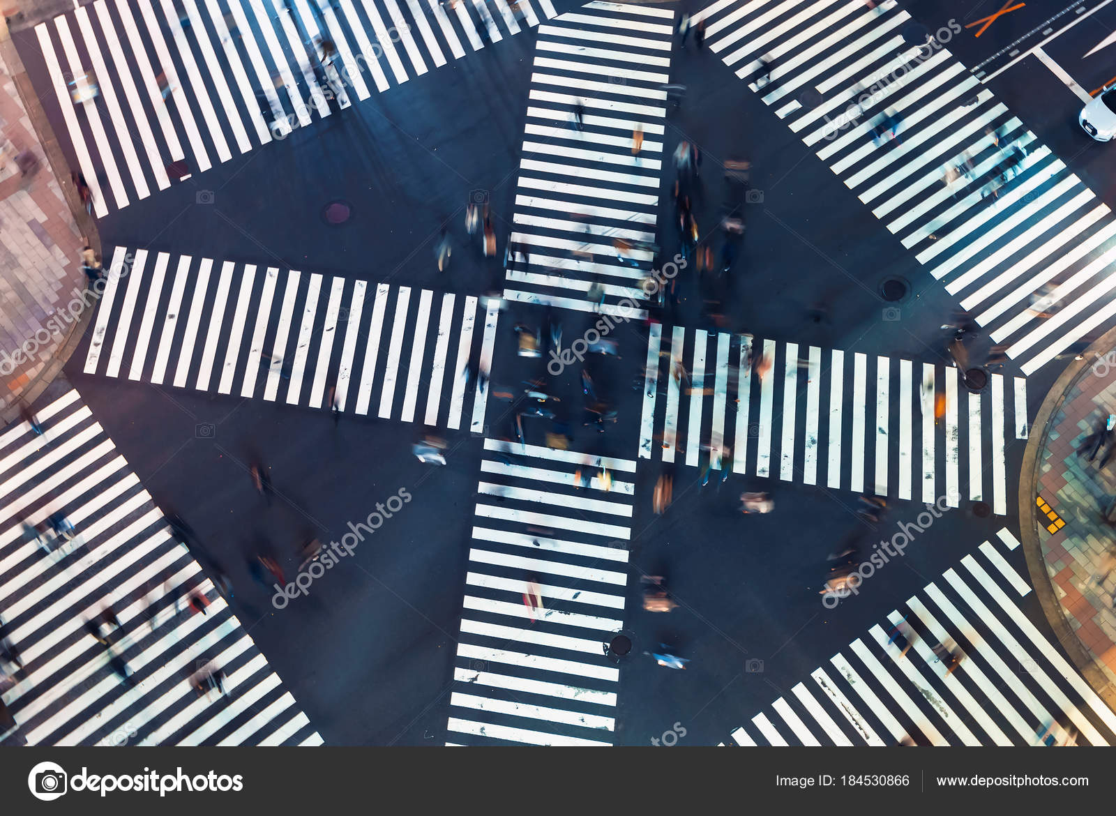 Aerial view of a big intersection in Tokyo — Stock Photo © Melpomene ...