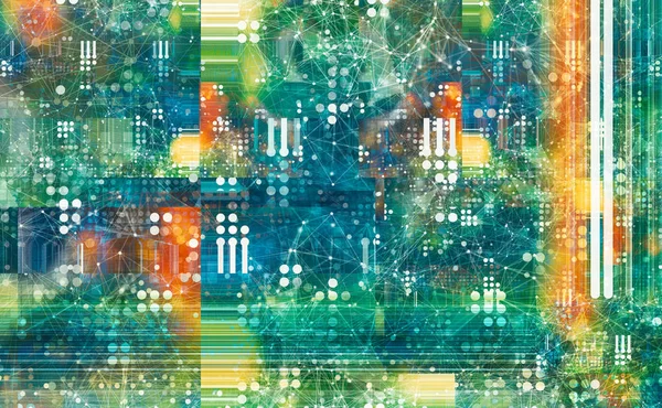 Abstract technology collage background Stock Photo by ©Melpomene 324660578