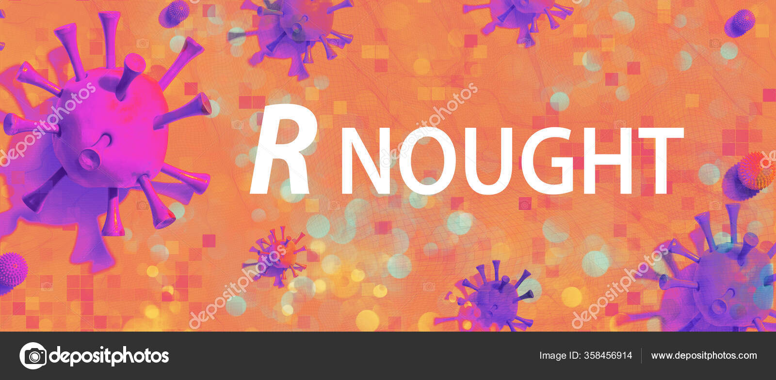 R Nought theme with viral objects — Stock Photo © Melpomene #358456914