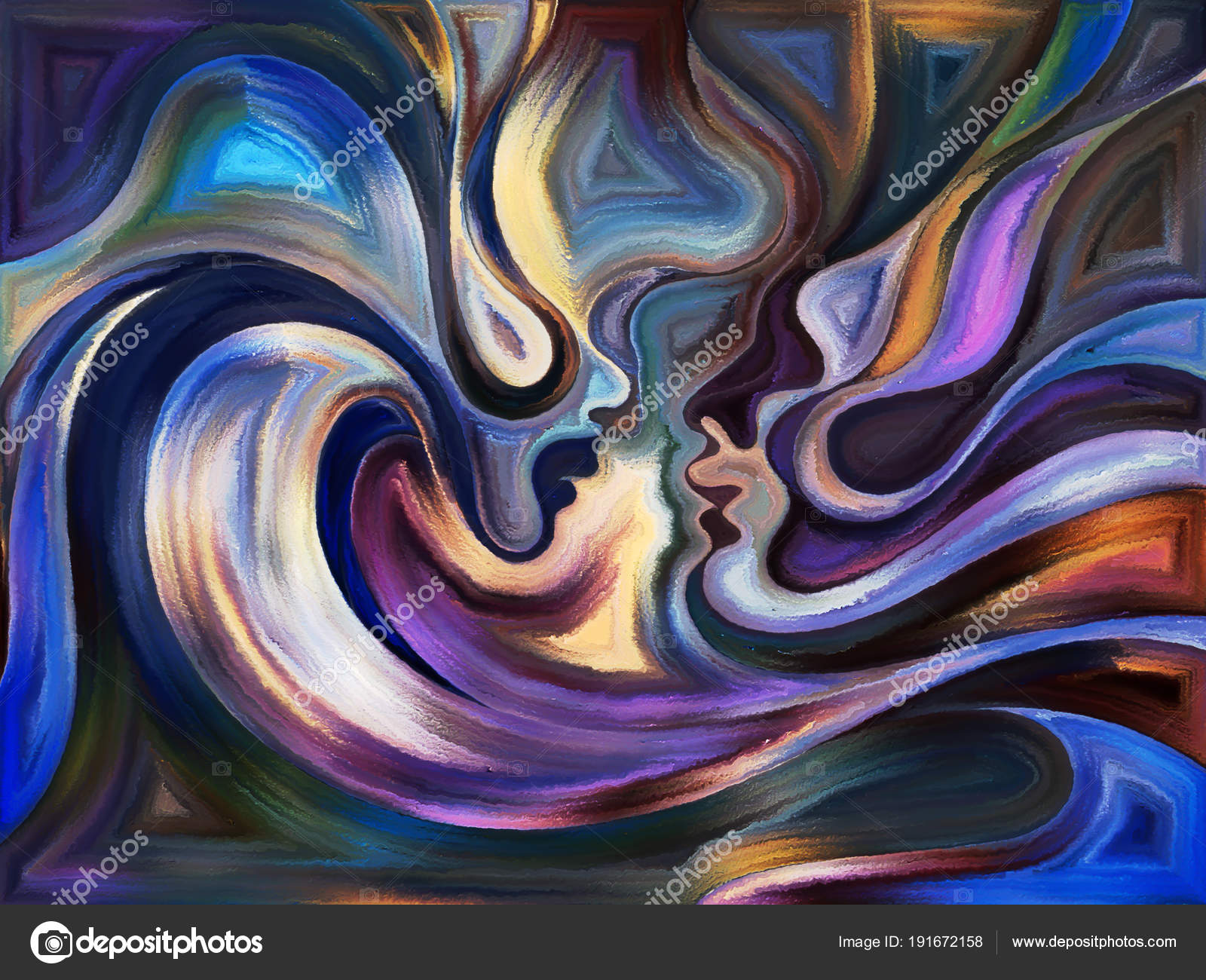 Abstract Painting Of Love