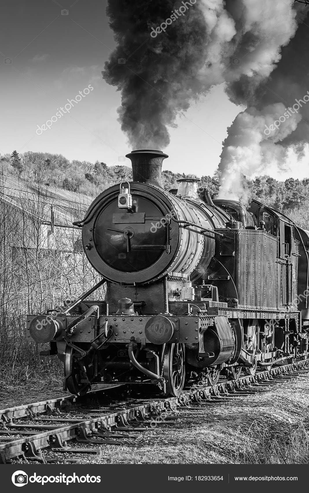Black And White Train Image