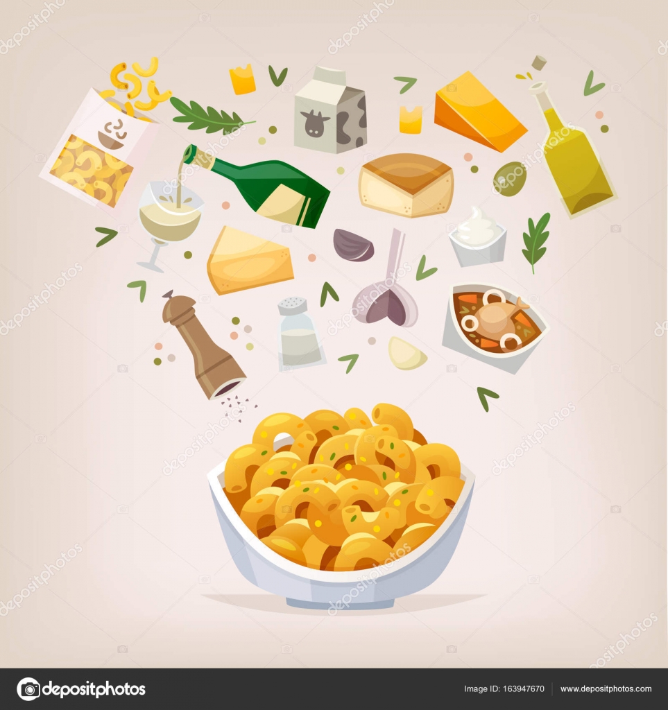 Mac and cheese dish Stock Vector Image by ©moonkin #163947670
