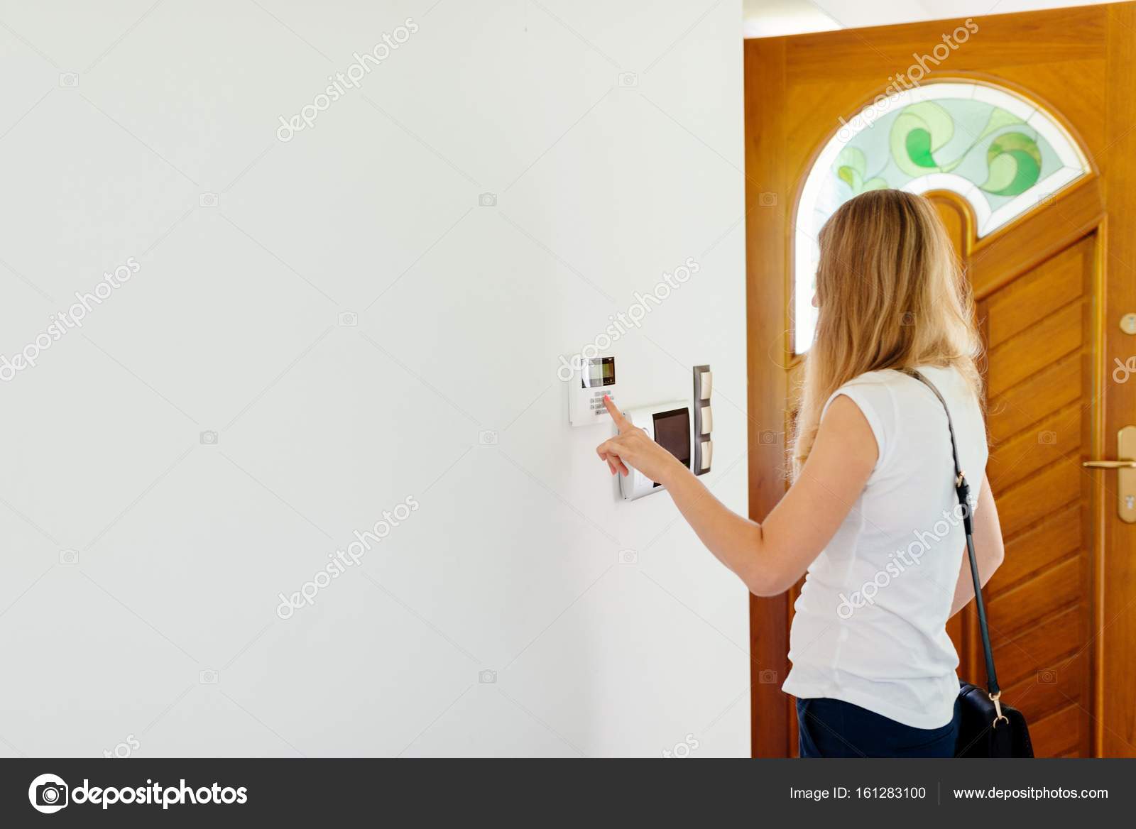 Young woman entering authorization code — Stock Photo © djedzura #161283100