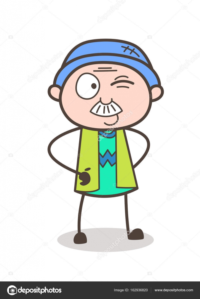 Cartoon Grandpa Face Animated Cartoon Grandpa Showing Surprise Emotion